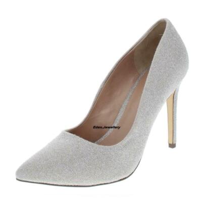 CALL IT SPRING Silver Pewter Pumps Heels Wedding Shoes Model AGRIREWIEL ...