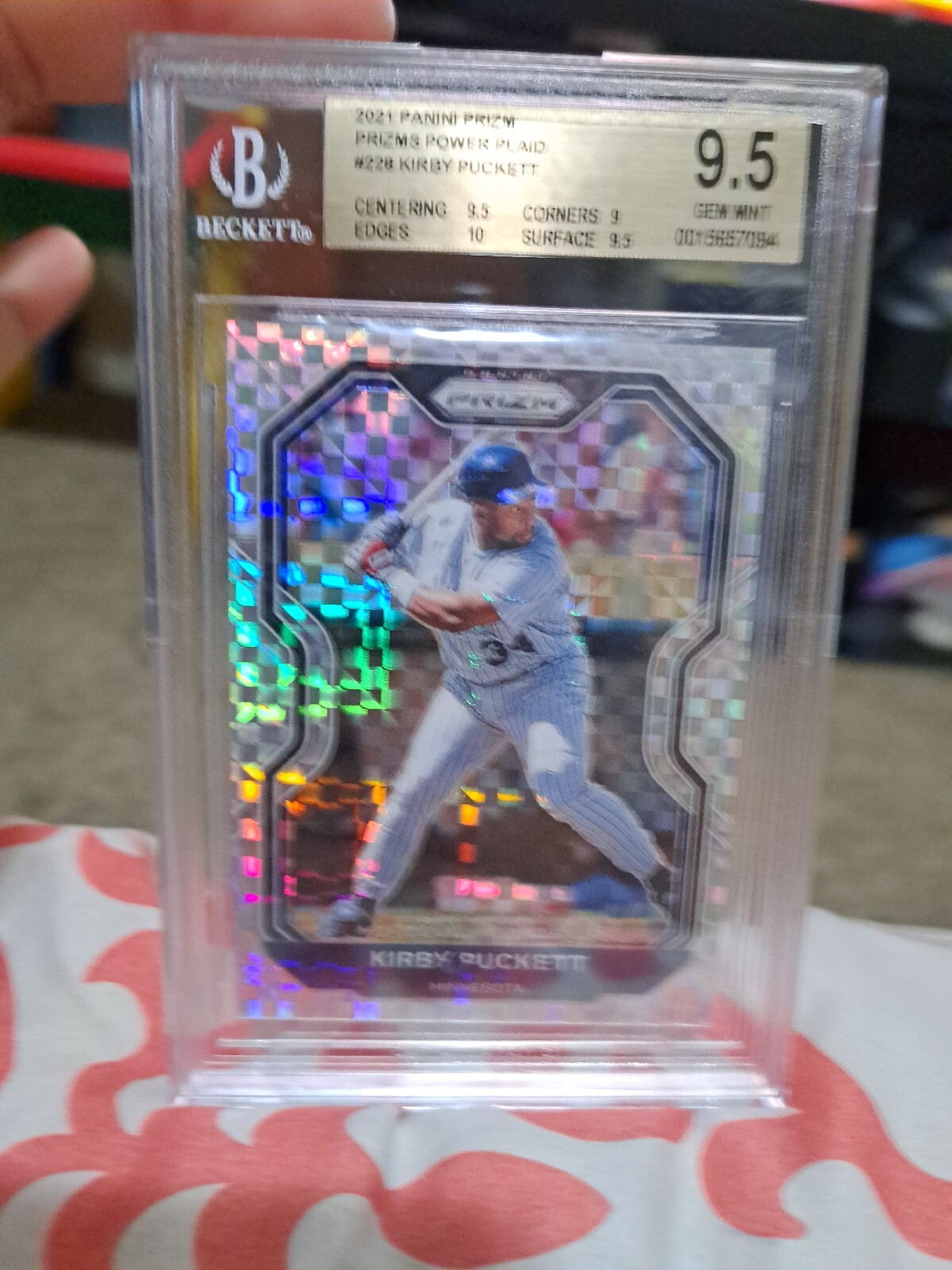 2021 Panini Prizm - Tier III Power Plaid Prizm #228 Kirby Puckett /75 ...