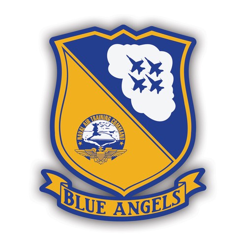 Blue Angels Shield Sticker Decal - Weatherproof - demonstration ...