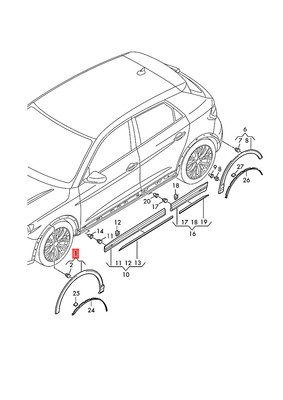 Genuine AUDI Q3 F3B F3N Wheel Cover Primed 83A853717AGRU | eBay