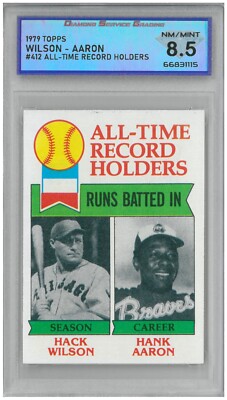 1979 Topps HACK WILSON - HANK AARON #412 💎 DSG 8.5 NM/Mint | eBay
