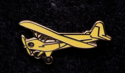 J-3 PIPER CUB HAT LAPEL PIN UP PILOT CREW SOLO GIFT WING AIRPLANE L@@K ...