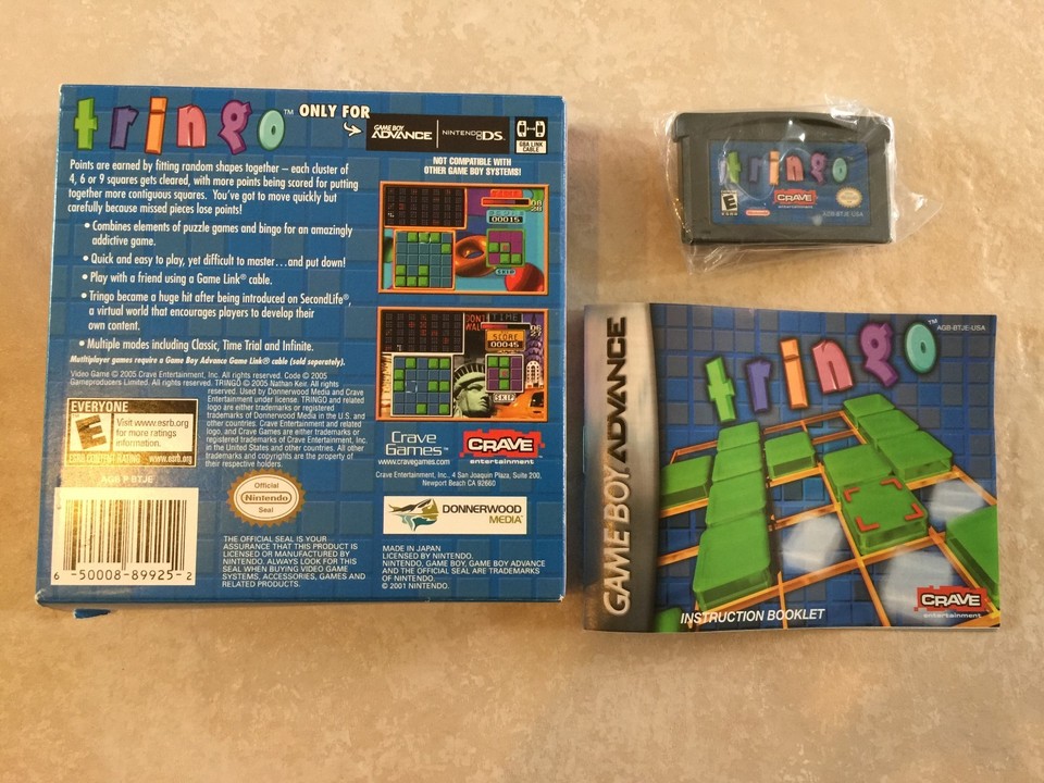 Tringo (Nintendo Game Boy Advance, 2006) GBA COMPLETE 650008899252| eBay