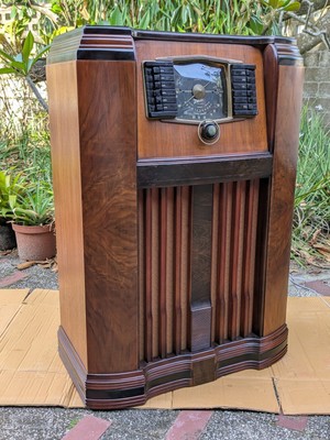 1940s Zenith 12H670 Working Antique Art Deco Wood Tube Radio Console ...