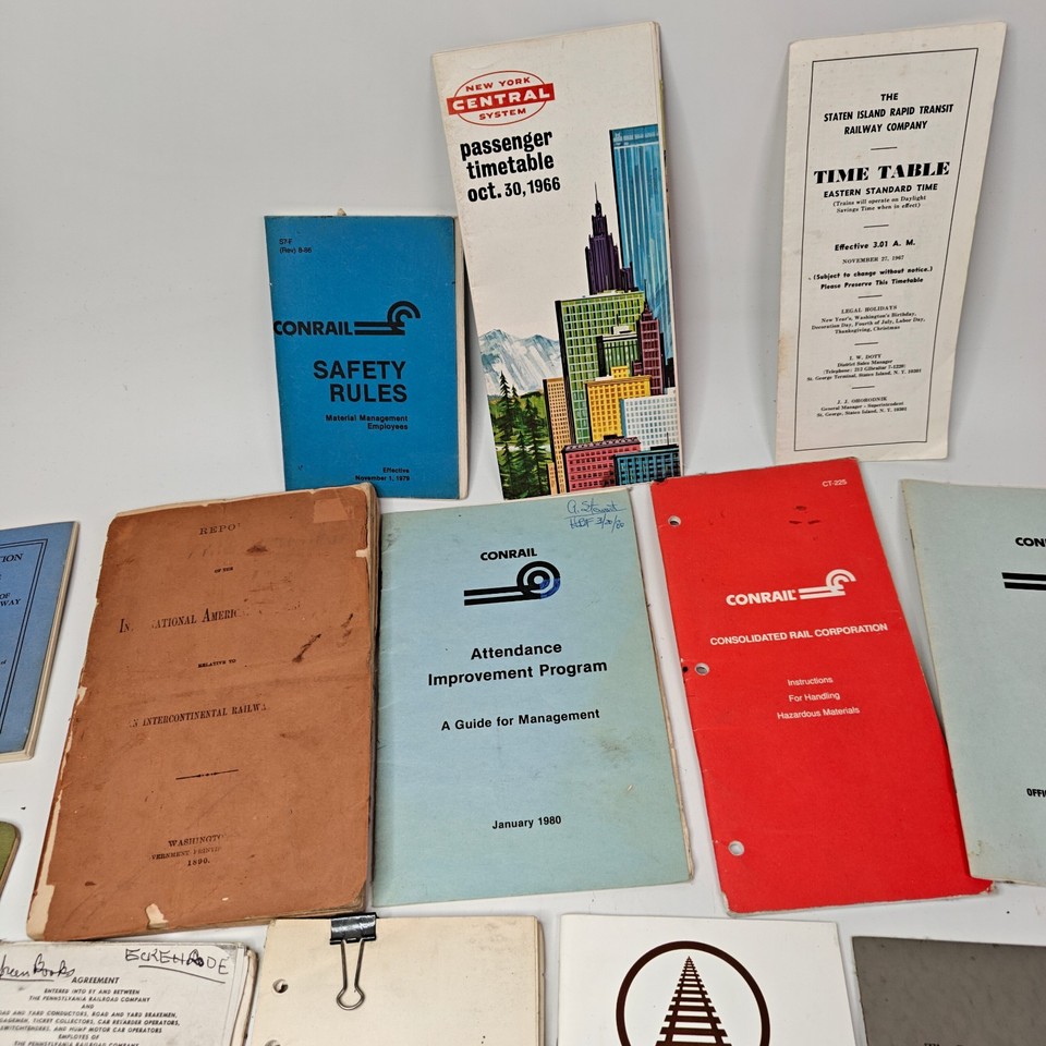 Lot 13 Railroad Books Handbooks Manuals Safety Rules Regulations Paper ...