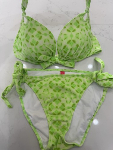 Victoria Secret Chartreuse Bombshell Add 2 Cups Push Up Bikini 34B ...