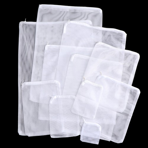 Aquarium Filter Bag Fish Tank Mesh Bag Zipper Net Pond Bio Ball Active ...