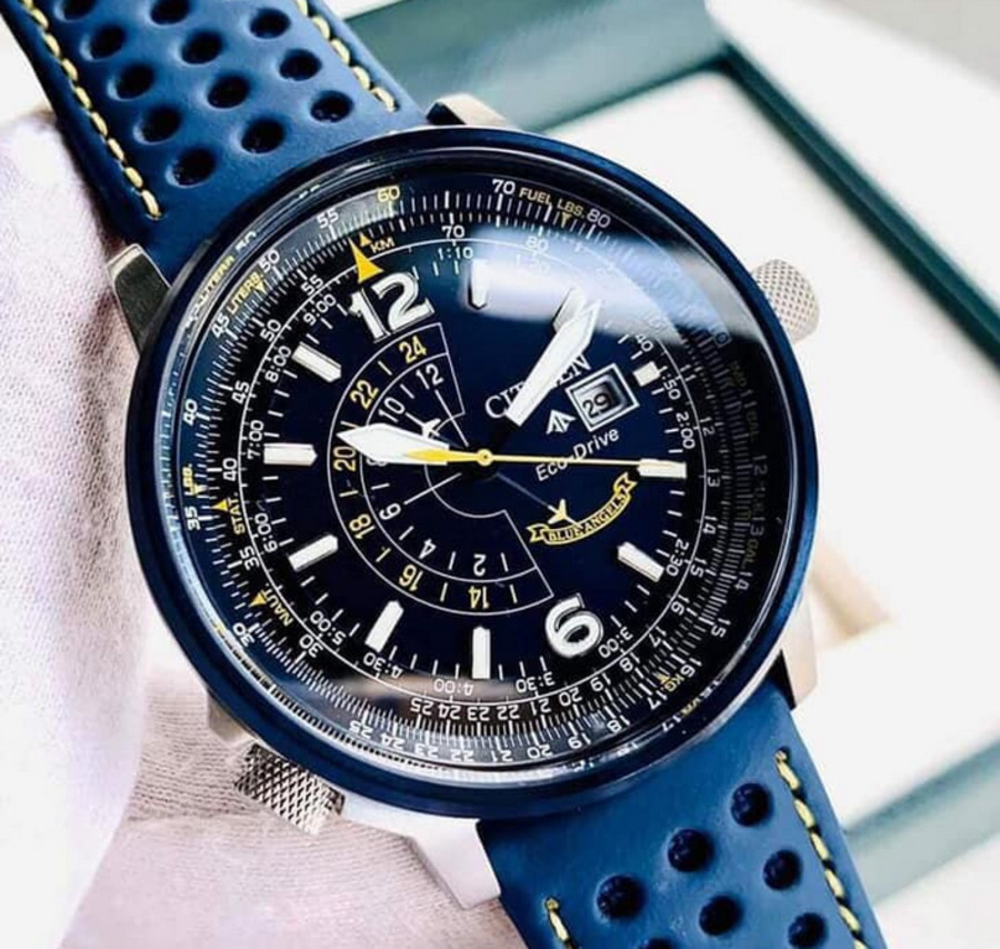 Citizen Promaster Nighthawk BJ7007-02L Blue Angels Leather Men's Watch ...