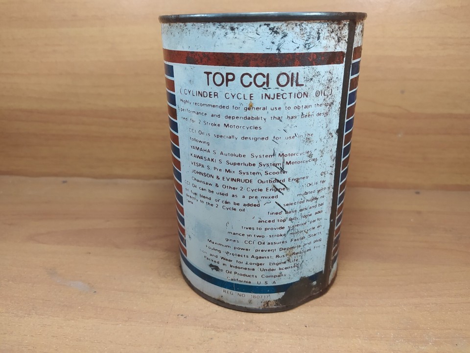 Vintage Motor Oil CCI TOP 1 2cycle US QUART Nos Just Can | eBay