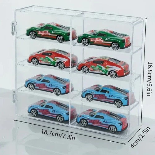 Clear carry Case 8 Car Display for lot of Hot Wheels 1/64 Diecast ...