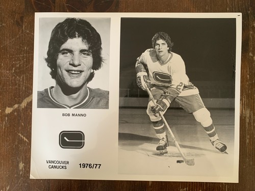 1976-77 Vancouver Canucks Team Issued Media Official 10x8 Photo BOB ...