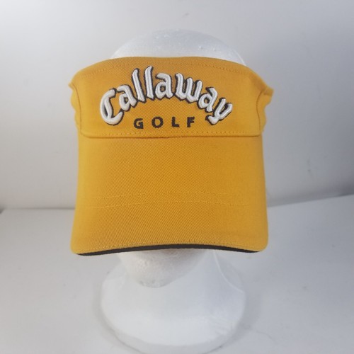 Callaway Adjustable Golf Yellow/Orange Logo Visor One Size Adjustable ...