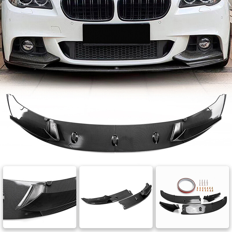 For 2011-2016 BMW F10 5 Series M Sport Front Bumper Lip Splitter Carbon ...