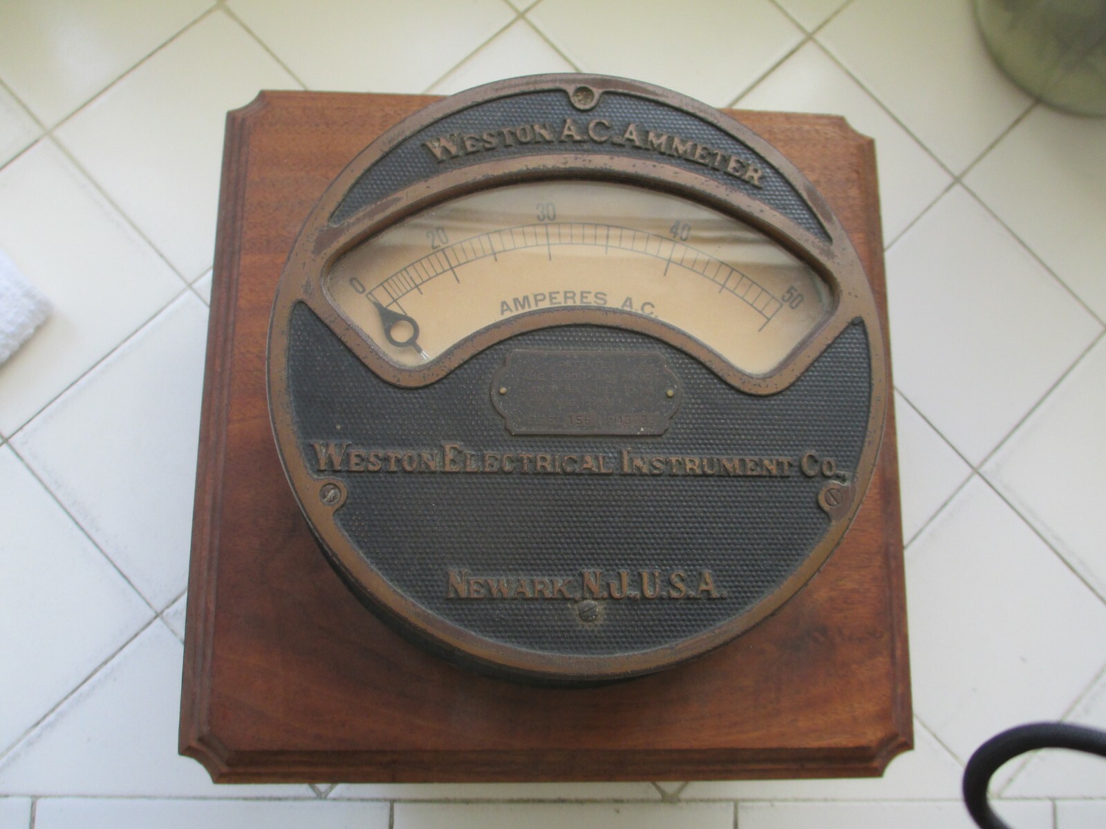 Large Antique Weston Electrical Instrument Meter LA & Pacific Electric ...