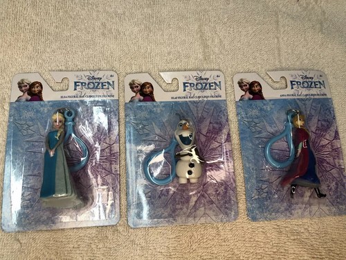 Disney Frozen Mini Figurines - Key Chain / Bag Clips - Anna, Elsa And ...