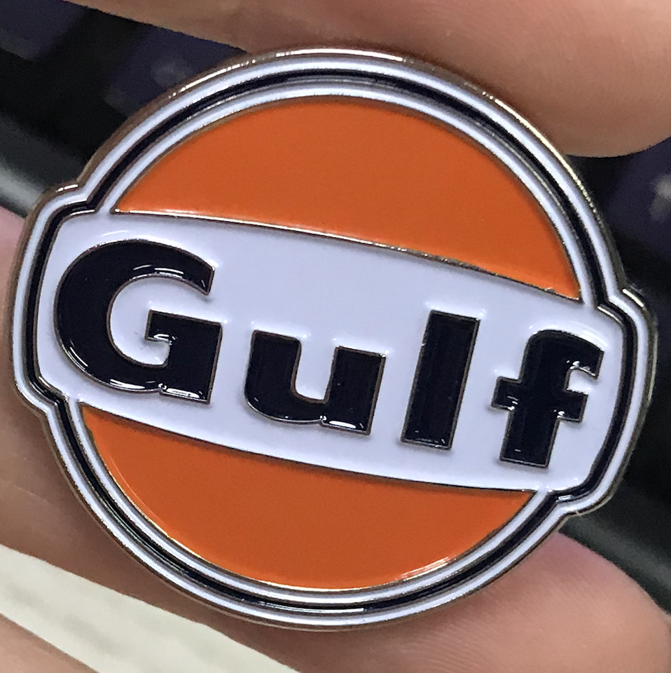 Gulf Racing Logo Oil Fuel Mechanic Car Classic 1.25" Lapel Enamel Pin ...