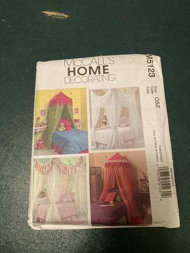 McCALL'S Sewing Pattern M5123 HOME DECORATING BED CANOPIES UN-CUT | eBay