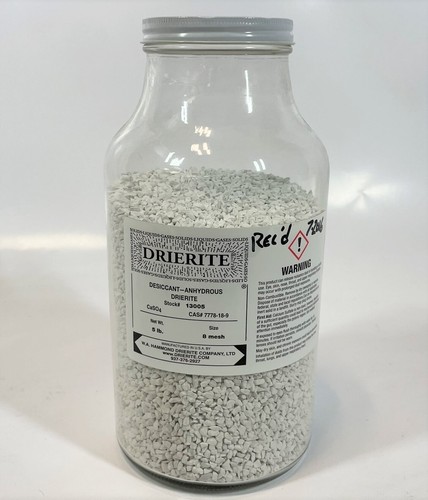 Drierite Anhydrous Desiccant Model 13005 Size 8 Mesh Calcium Sulfate ...