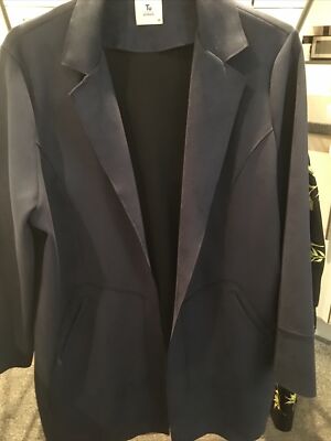Ladies Navy Longline Jacket Size 20 No Buttons | eBay