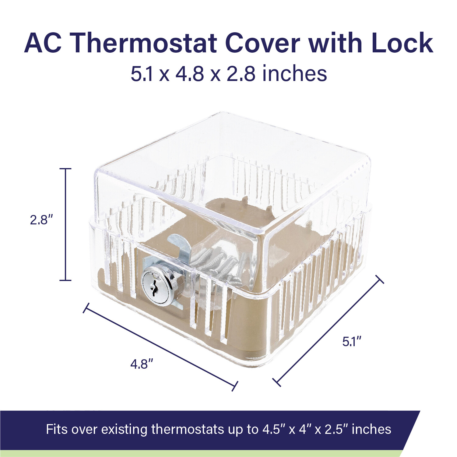 BISupply AC Thermostat Cover with Lock XS 1pk - Wall AC Panel Lock Box ...