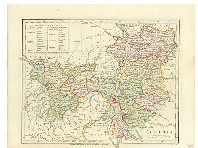 Antique Map of 1807 Austria by Robert Wilkinson | eBay UK