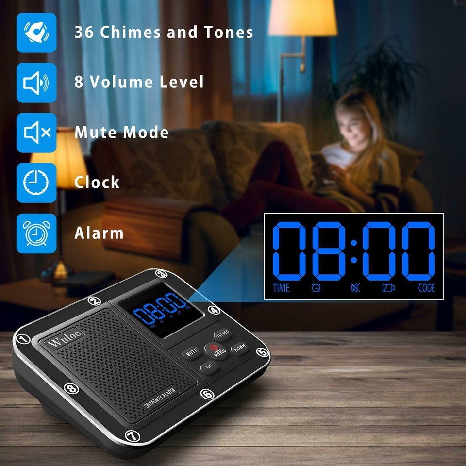 1800FT Long Range Wireless Driveway Alarms Motion Detector Home Outdoor ...