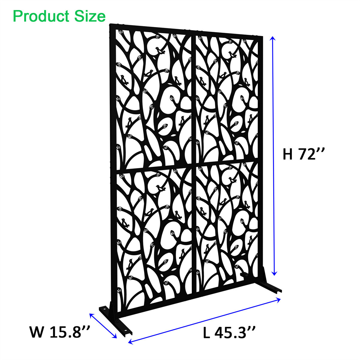 Metal Panels Decorative Divider Wind Outdoor Garden Privacy Dividers ...