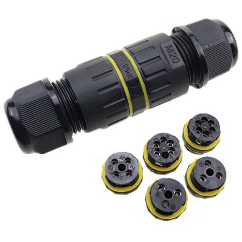 IP68 M20 2/3/4/5/6Pin Waterproof Outdoor Joint Cable Connector Junction ...