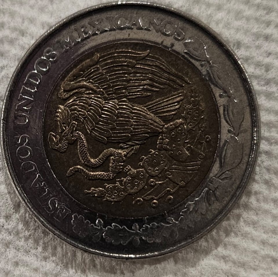 Coin Mexico 5 New Pesos 1992 KM552, bimetallic | eBay