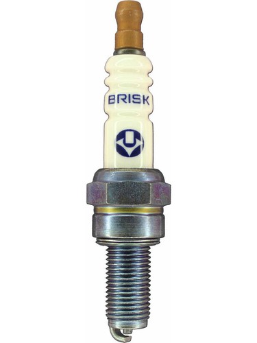 Brisk Spark Plug Silver Racing 10mm Thread 19mm Reach Heat Range 8 ...