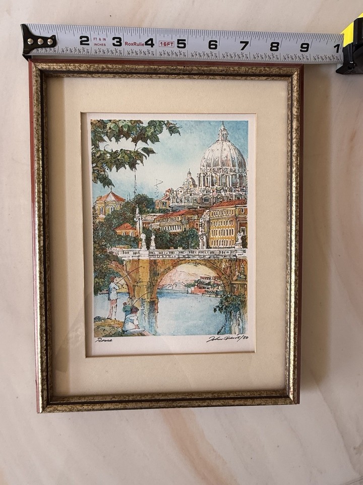 Vintage Original Color Lithograph Hand Signed John Speirs Rome 1980 | eBay