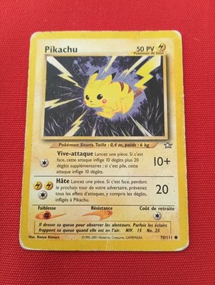 Pikachu 70/111 PV50 Neo Genesis Edition 2 Wizards Pokemon Card FR Rare ...