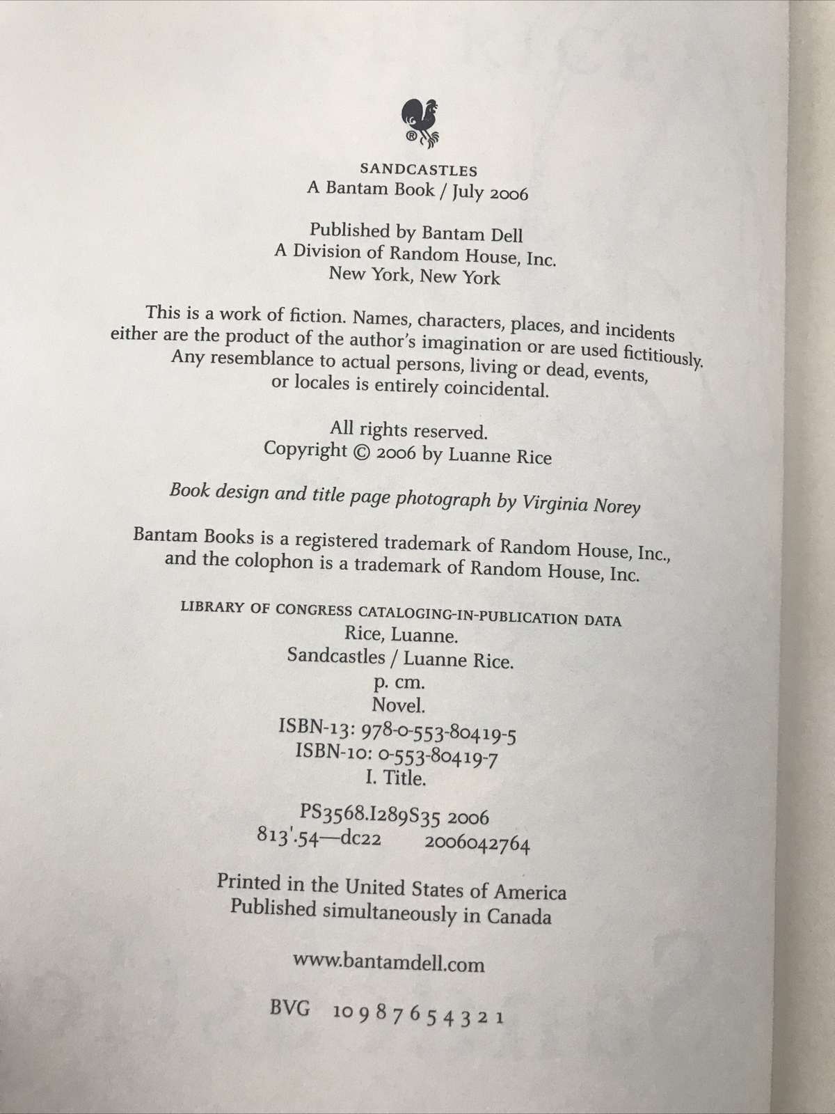Sandcastles by Luanne Rice (2006, Hardcover) for sale online | eBay