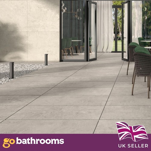 Harlyn Silver Outdoor Flooring Paver Slab Porcelain Patio Tile 60x120cm ...