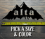 Alta Sticker Decal Utah Ski Mountain Deer Valley Brighton Snowbird Park ...