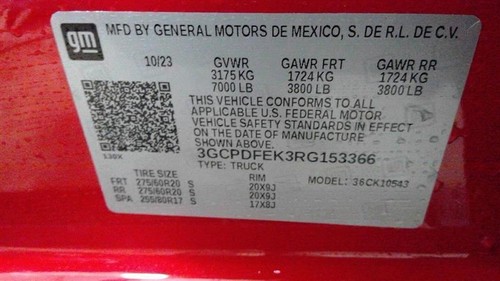 Tri-Fold Tonneau Cover 19416976 For 2024 Silverado 1500 2861054 | eBay