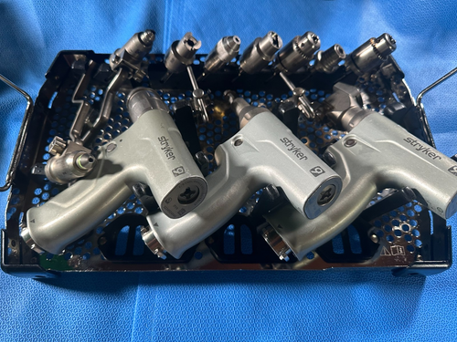 Stryker System 9 Set (#9205,#9206,#9208) 2 Collets 6 Drill Attachments ...