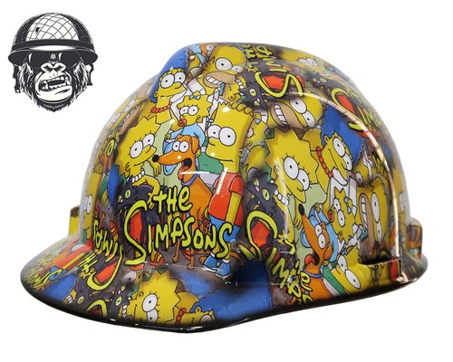 Custom Hydrographic Safety Hard Hat Mining Industrial SIMPSONS CAP | eBay