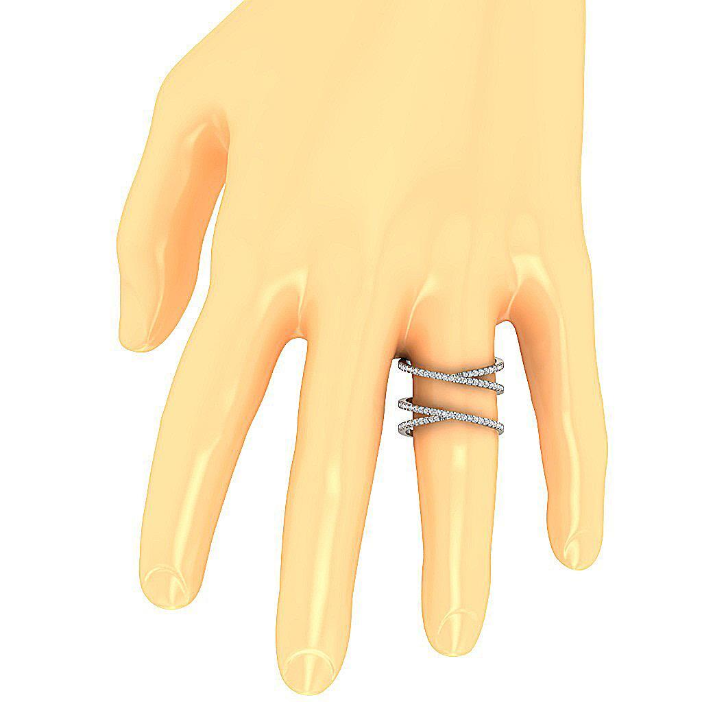 Round Diamond Triple Wedding Ring SI1 G 0.55Ct 14K Yellow Gold Prong ...