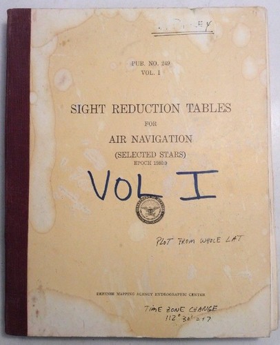 Sight Reduction Tables For Air Navigation 1980 SC Pub No 249 Vol 1 ...
