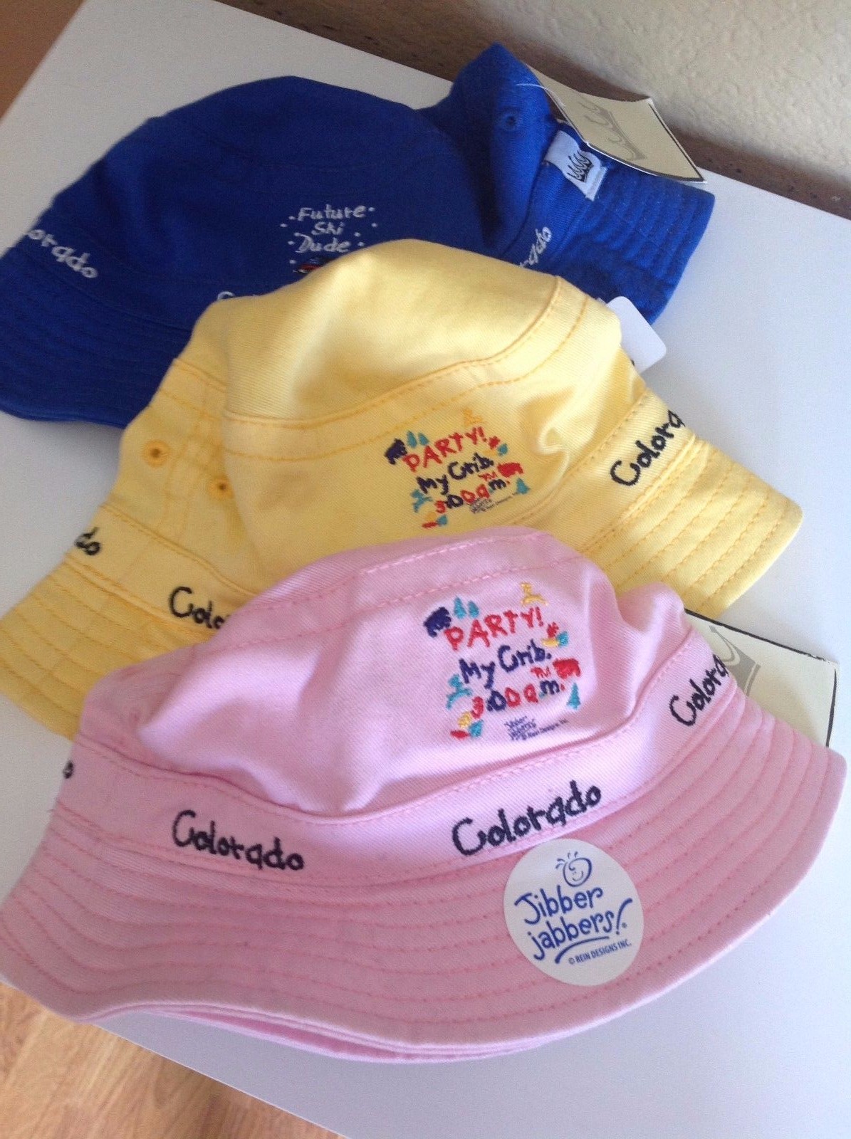 NWT Jibber Jabbers Colorado Infant Hats with Velcro closure chin strap ...
