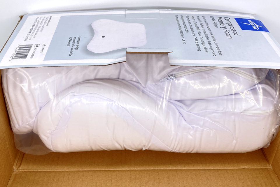 Medline Pillow Compressed Memory Foam CPAP Cool Firm Comfort CertiPUR ...
