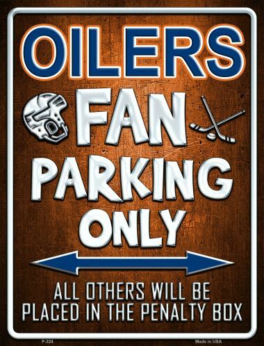Oilers Metal Novelty Parking Sign P-324 | eBay