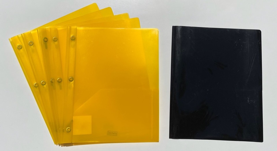 Staples 2-Pocket Translucent Poly Report Covers with Fastners | eBay