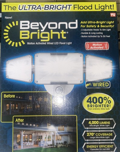 Beyond Bright Motion Activated Wired LED Flood Light (BEBRF-MC4) for ...
