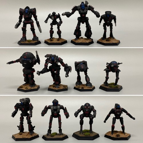 12 X Battletech Compagnie Miniatures *Mechwarrior* Mechanisme Fasa Fer ...