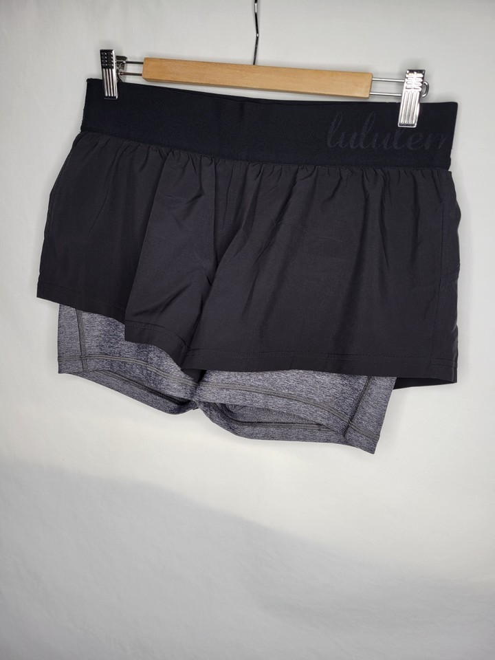 FREE SHIPPING Lululemon Box It Out Short 5" Women's Size 10 Large Black ...