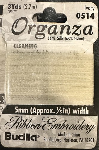 Lot Of 59 Bucilla Organza Ribbon Emboidery Mixed Colors Unused 5 9 18 ...