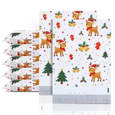 Christmas Poly Mailers Cute Holiday Shipping Bags Custom 6"x9" 10"x13 ...
