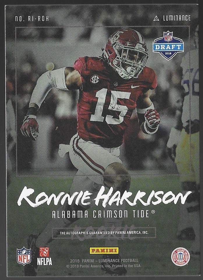 Ronnie Harrison 2018 Panini Luminance Autograph Rookie Ink #RI-ROH /249 ...